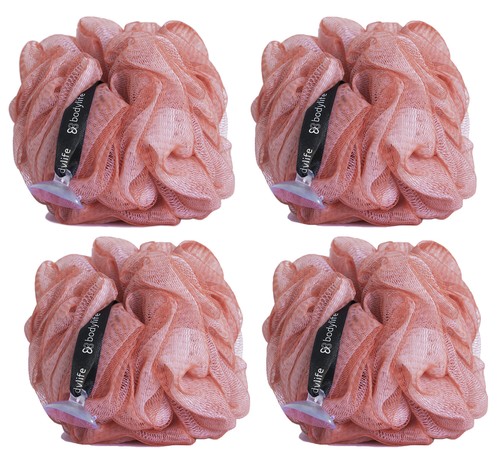 Bodylife Body Buffer Exfoliating Bath & Shower Scrunchie Puff 55g Four ...