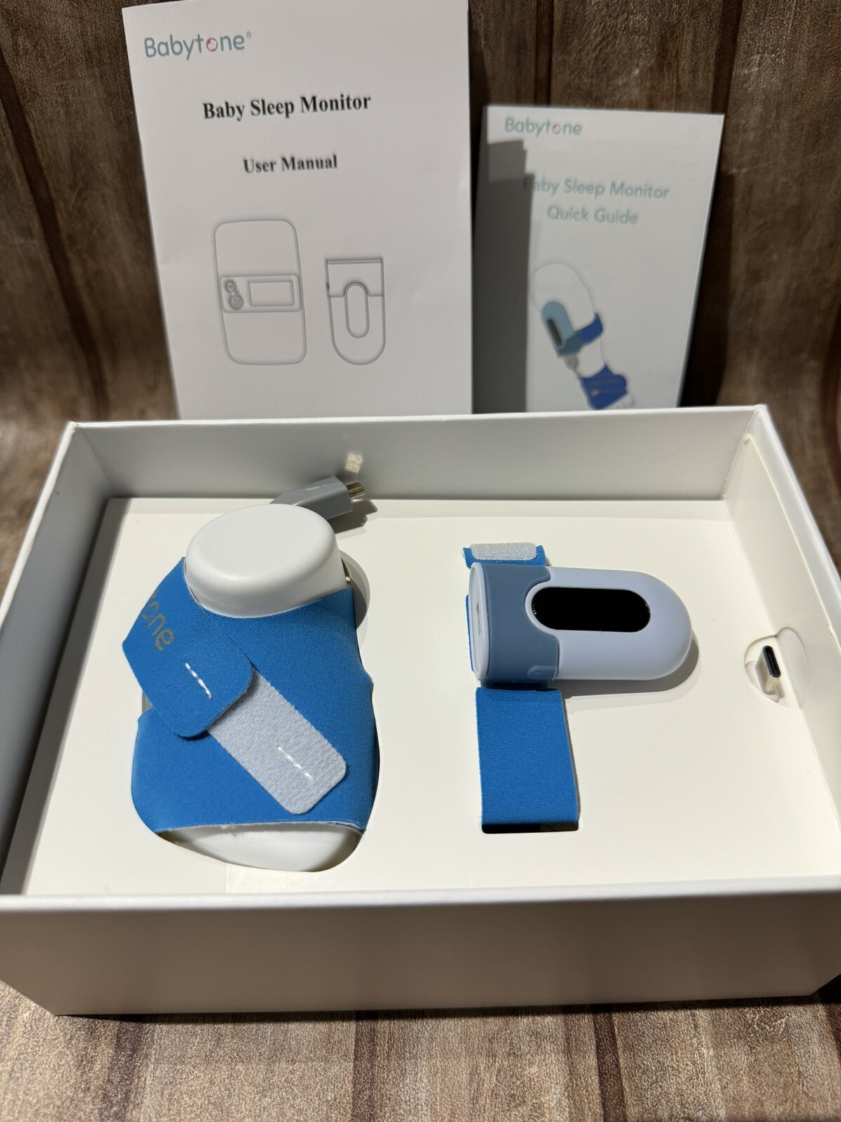 Babytone Baby Sleep Monitor 0 To 36 Mo Old Smart Sock O2 Level Heart ...