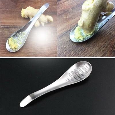 Stainless Steel Ginger Grater Spoon Ginger Tea Spoon Garlic Grater ...