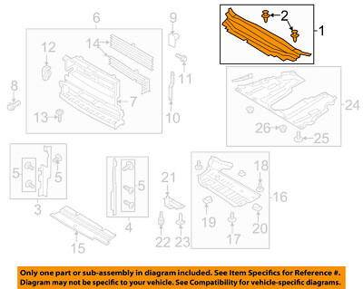 FORD OEM 13-20 Fusion Radiator Support Splash Shields-Sight Shield ...