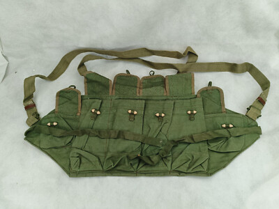 MILITARY ORIGINAL VIETNAM WAR CHINESE ARMY TYPE 81 CHEST RIG AMMO POUCH ...