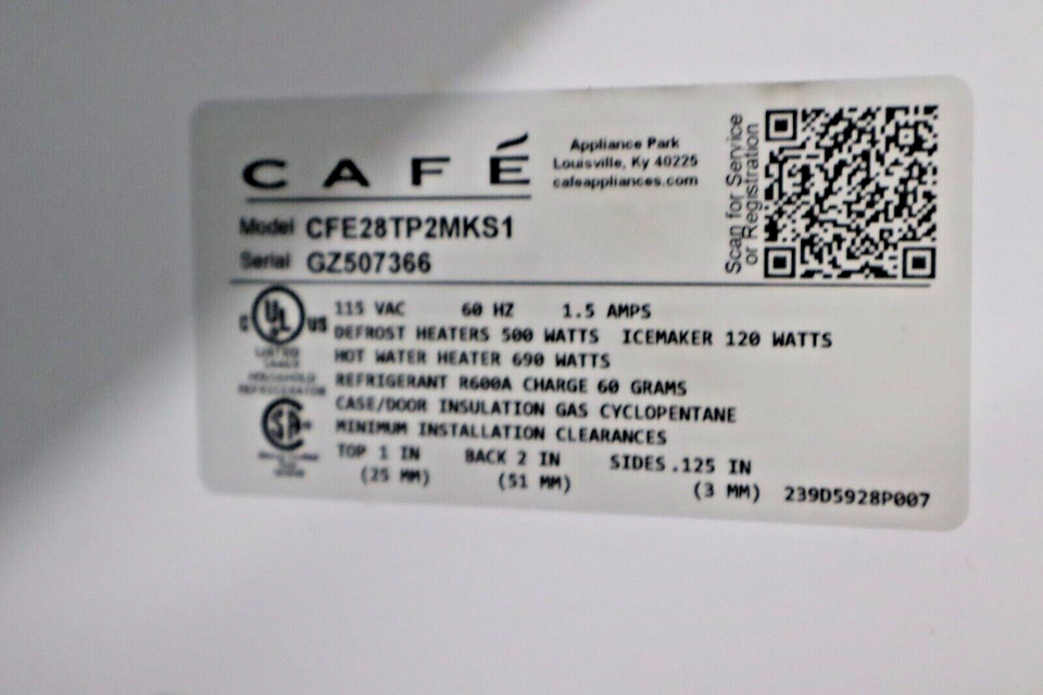 Cafe CFE28TP2MS1 - 27.8 Cu. Ft. French Door Smart Refrigerator w/ Hot ...