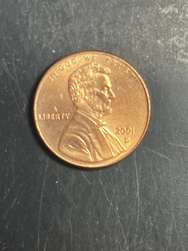 2001 D Lincoln Penny DDO Doubled Die Obverse On The Date and R-pluribus ...