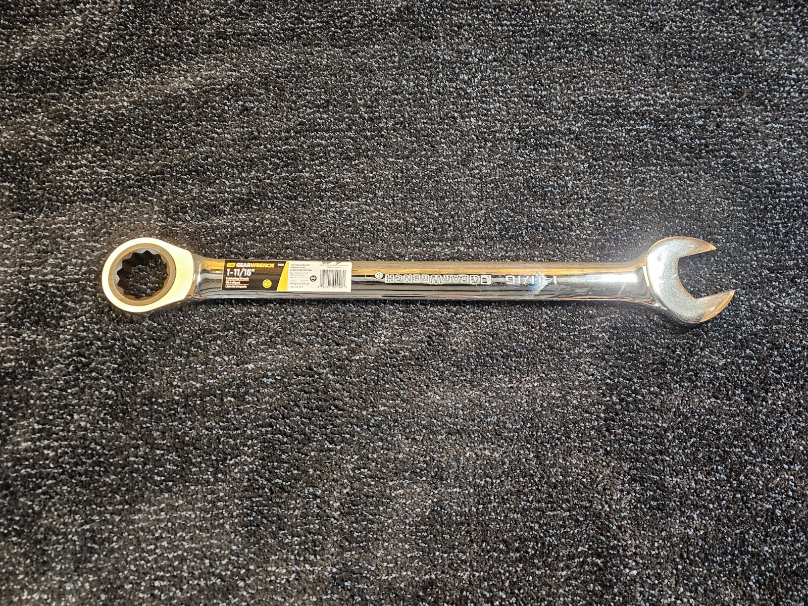GearWrench 9048 1-11/16" Straight Head Jumbo SAE Ratcheting Combination ...
