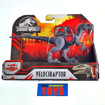 Jurassic World BLACK VELOCIRAPTOR Primal Attack Battle Damage raptor ...