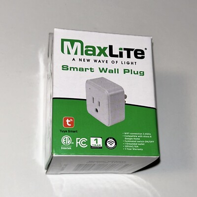 MaxLite - WiFi Smart Wall Plug (Google & Alexa Compatible) NEW IN BOX ...