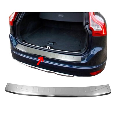 Chrome Rear Bumper Protector BRUSHED S.STEEL For VOLVO XC60 2014 to ...