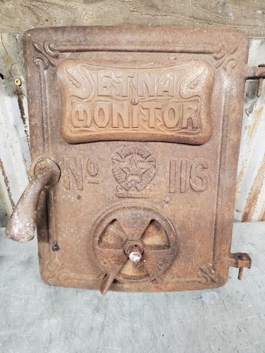 Fancy Antique Stove Oven Door Patina Rustic Charm - CURVED | eBay