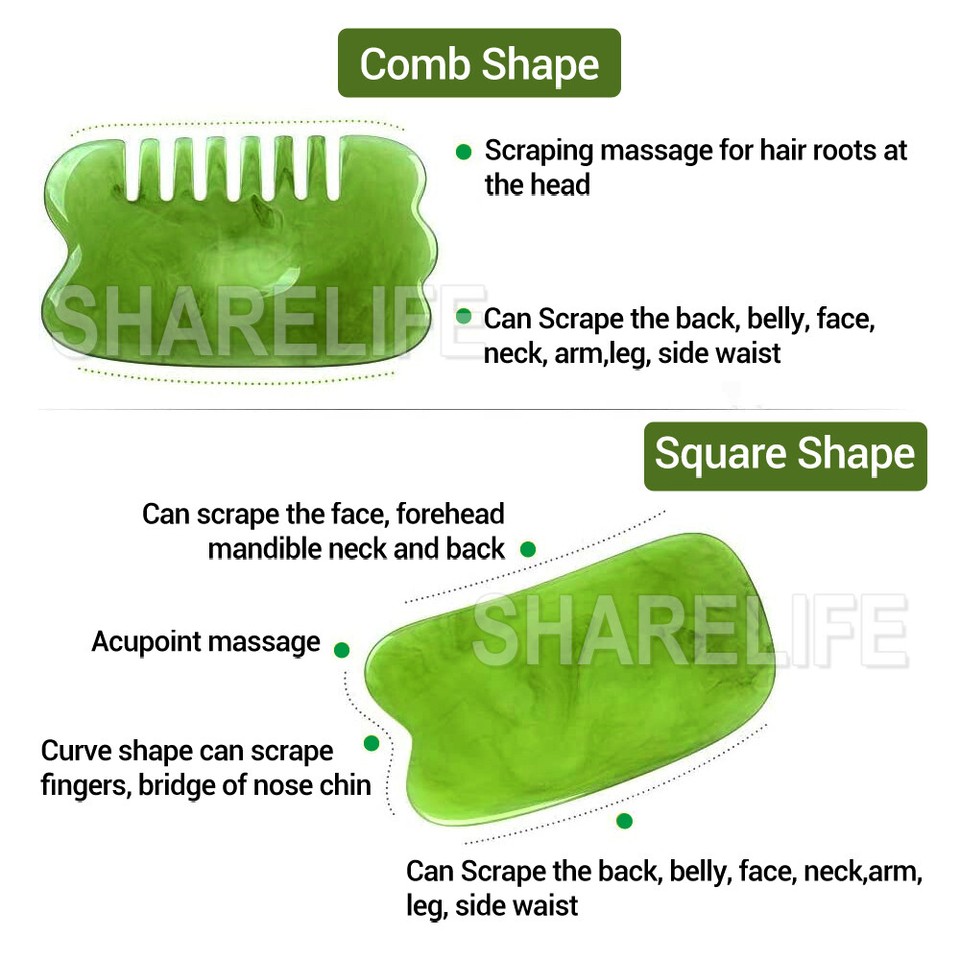 For Guasha Body Scraping Facial Face Thin Massager Tool Sets Gua Sha ...