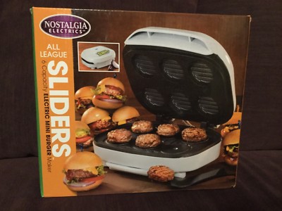 Nostalgia Electrics~All League Sliders~Mini Burger Maker~Makes 6 ...
