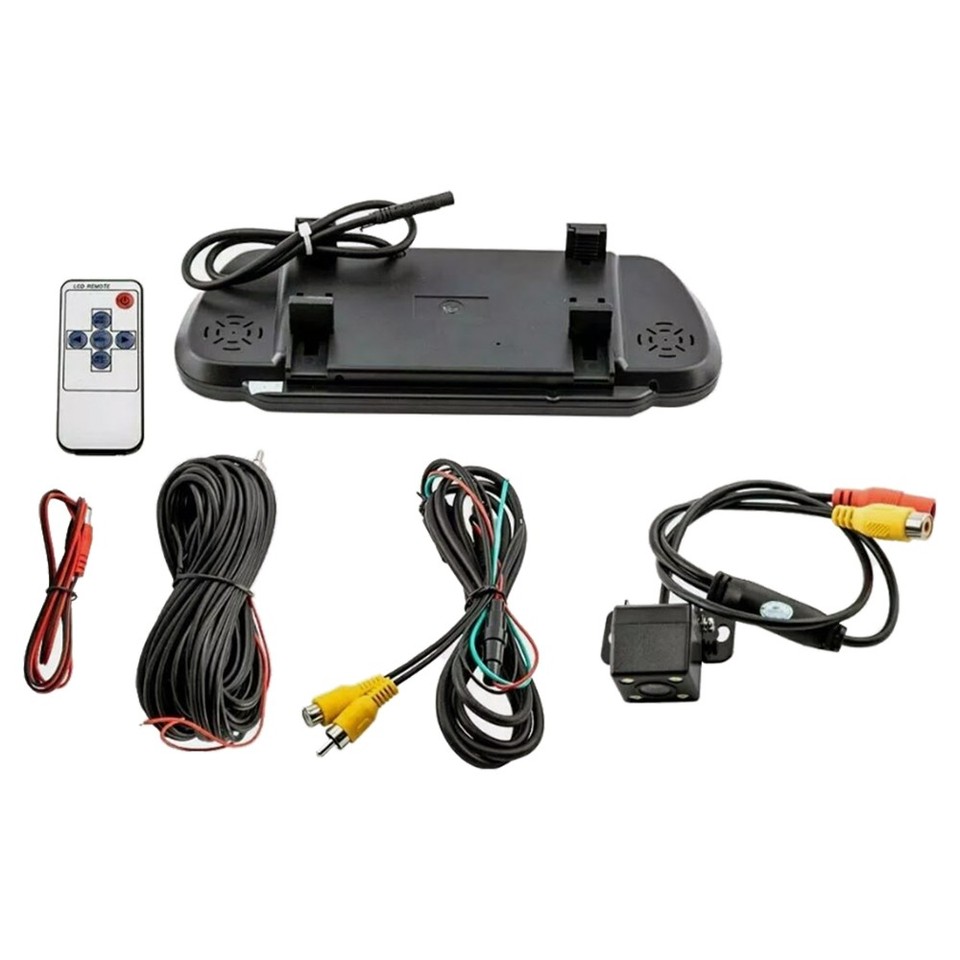 Car Rear View Sets 7" LCD Mirror Monitors + IR LED Night Vision ...