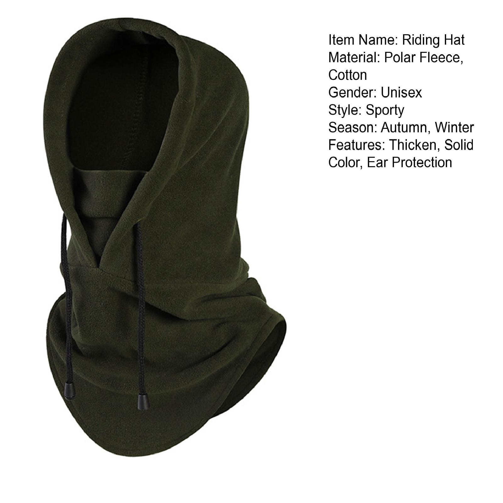 Balaclava Hat Drawstring Keep Warm Coldproof Brimless Balaclava Hat ...
