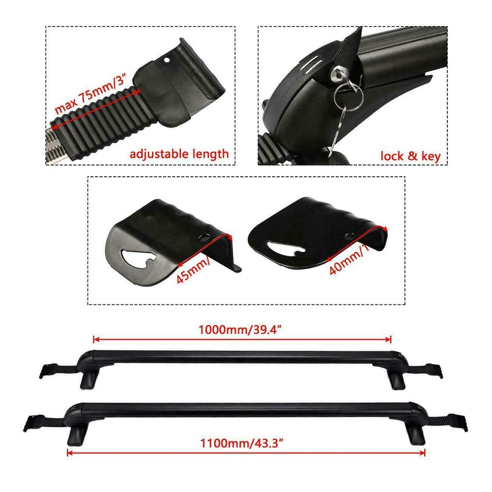For Toyota Prius 02-21 43.3" Roof Rack Top Crossbars Cargo Luggage ...