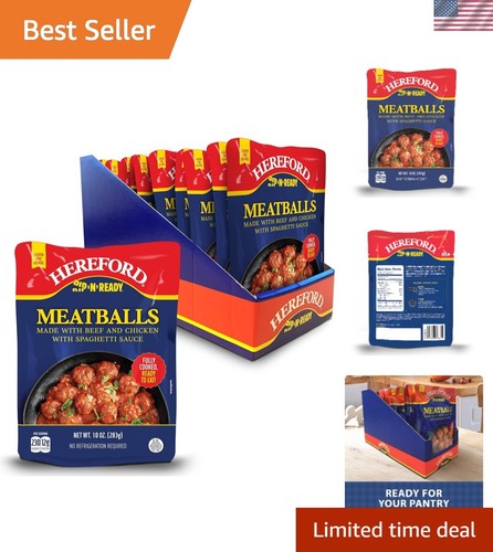 Meatballs with Spaghetti Sauce | Shelf Stable | Fully Cooked | Ready to ...