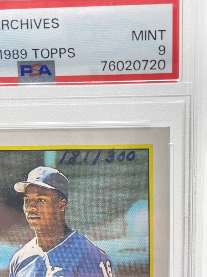 Bo Jackson Topps Archives Autoproof 1988 Auto /300 POP 1 HIGHEST GRADE ...