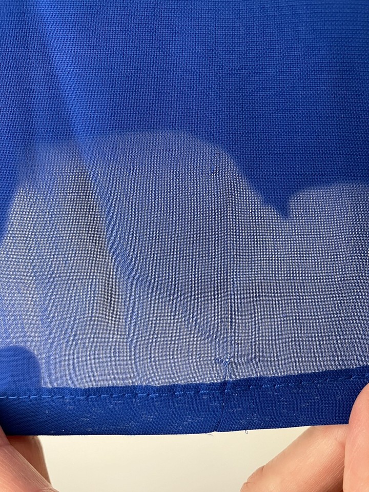 Vintage 1980s Kat Royal Blue Secretary Blouse with Front Pleats Sheer ...