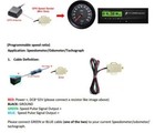 1x Motorcycle Speedometer Sensor Adapter Kit Mini Size GPS Speed Gauge ...