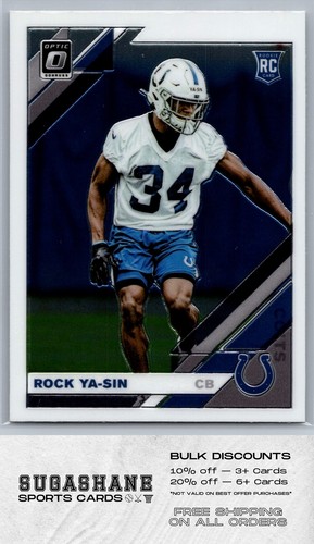 2019 Donruss Optic 116 Rock Ya-Sin Indianapolis Colts RC Football Card ...