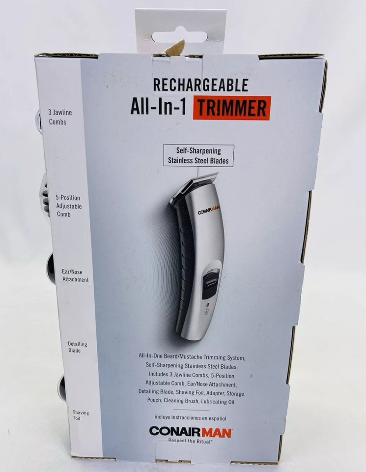 Conair Man Rechargable All-in-One-Face and Hair Trimmer-Model GMT189R ...