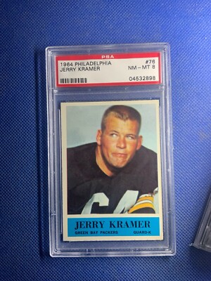1964 Philadelphia FB Card # 76 Jerry Kramer HOF PSA 8 NM-MT | eBay