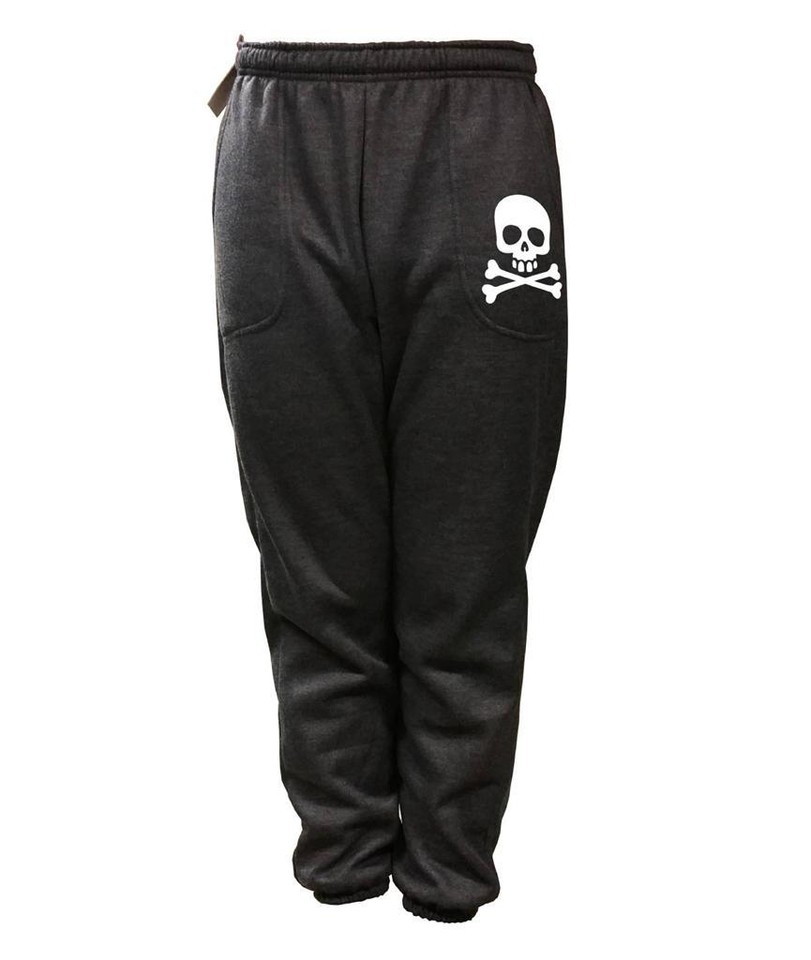 NEW MENS PRINTED SKULL MMA FUNNY FLEECE JOGGER DRAWSTRING SWEAT PANTS S ...