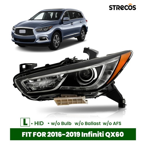HID Headlight For 2016-2019 Infiniti QX60 w/o Bulb w/o AFS Driver Left ...