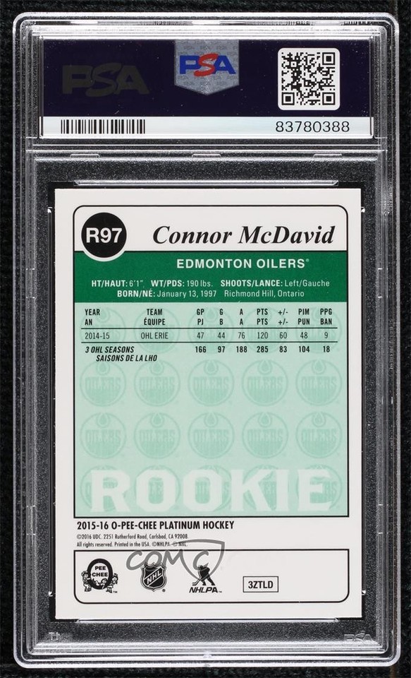 2015-16 O-Pee-Chee Platinum Retro Connor McDavid #R97 Rookie RC q4n | eBay