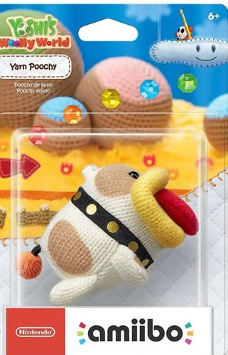 Nintendo Amiibo Yoshi's Woolly World Yarn Poochy Character Figure Brand ...