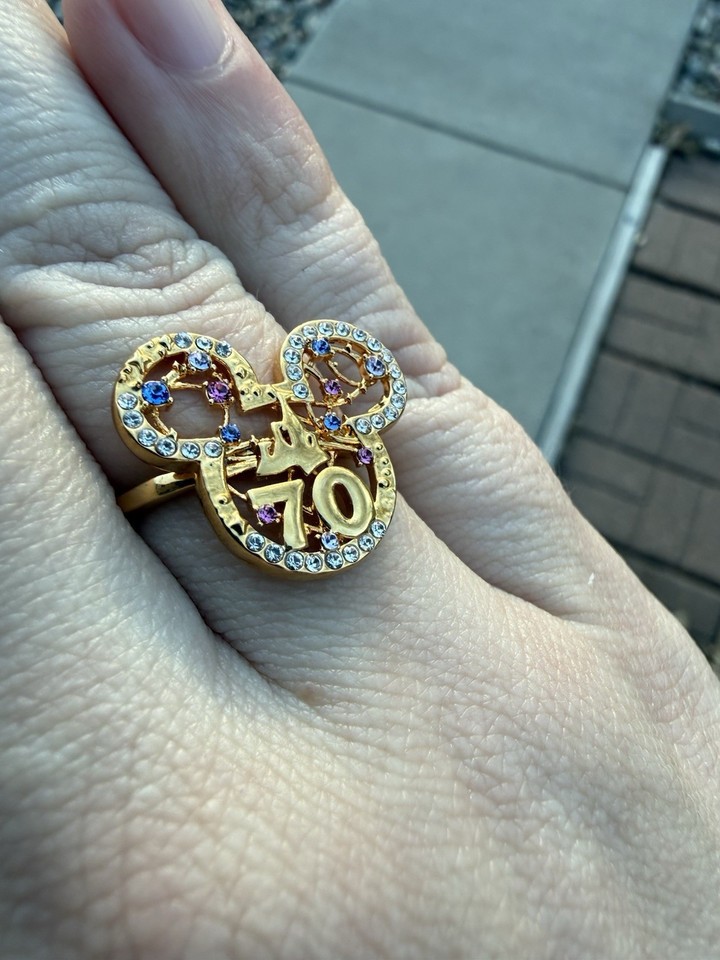 DISNEYLAND 70TH ANNIVERSARY MICKEY ICON RING BY ARRIBAS BROTHERS SIZE 9 ...