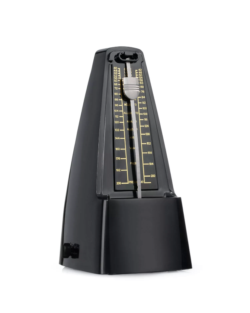 PTNOKA Traditional Wind Up Mechanical Metronome for Piano Guitar (Black ...