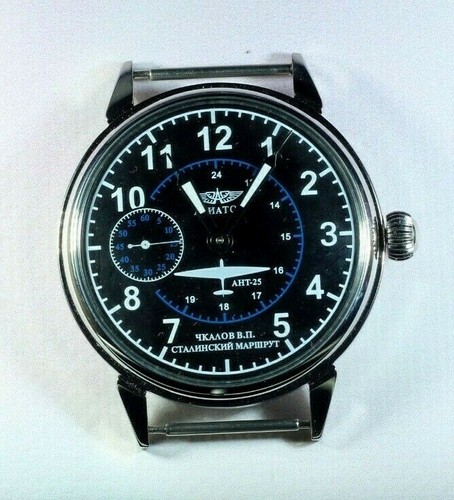 Wrist watch LACO Pilot Aviator 45mm Mechanical Vintage Ukrainian Soviet ...