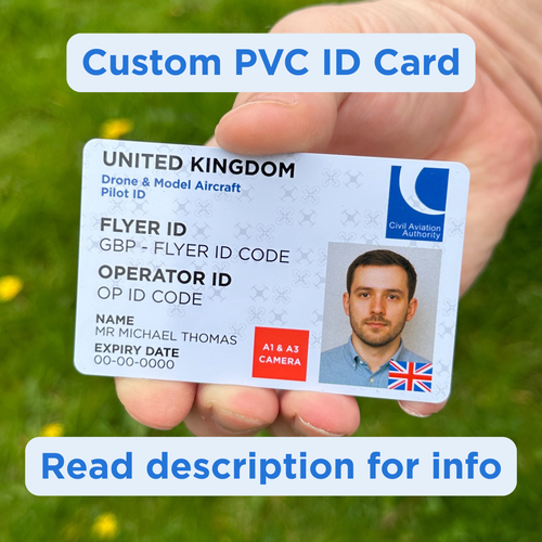 Drone Operator ID Flyer Card with CAA Logo - Registration Proof ...
