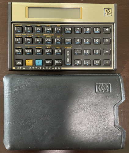 HP 12C Financial CALCULATOR Gold Edition with Original Hewlett Packard ...