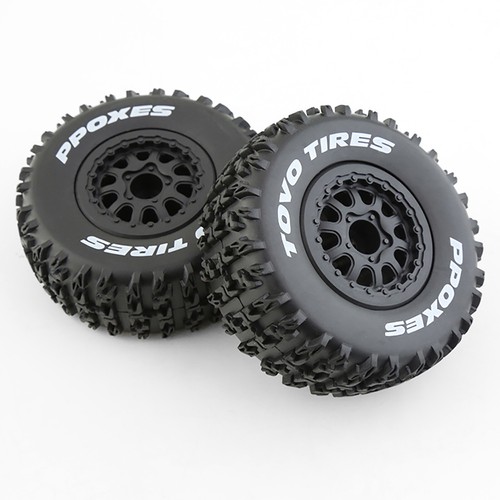 4Pcs 1:10 RC Short Course Wheel Tires For Huanqi 727 Slash 4X4 M0188 ...