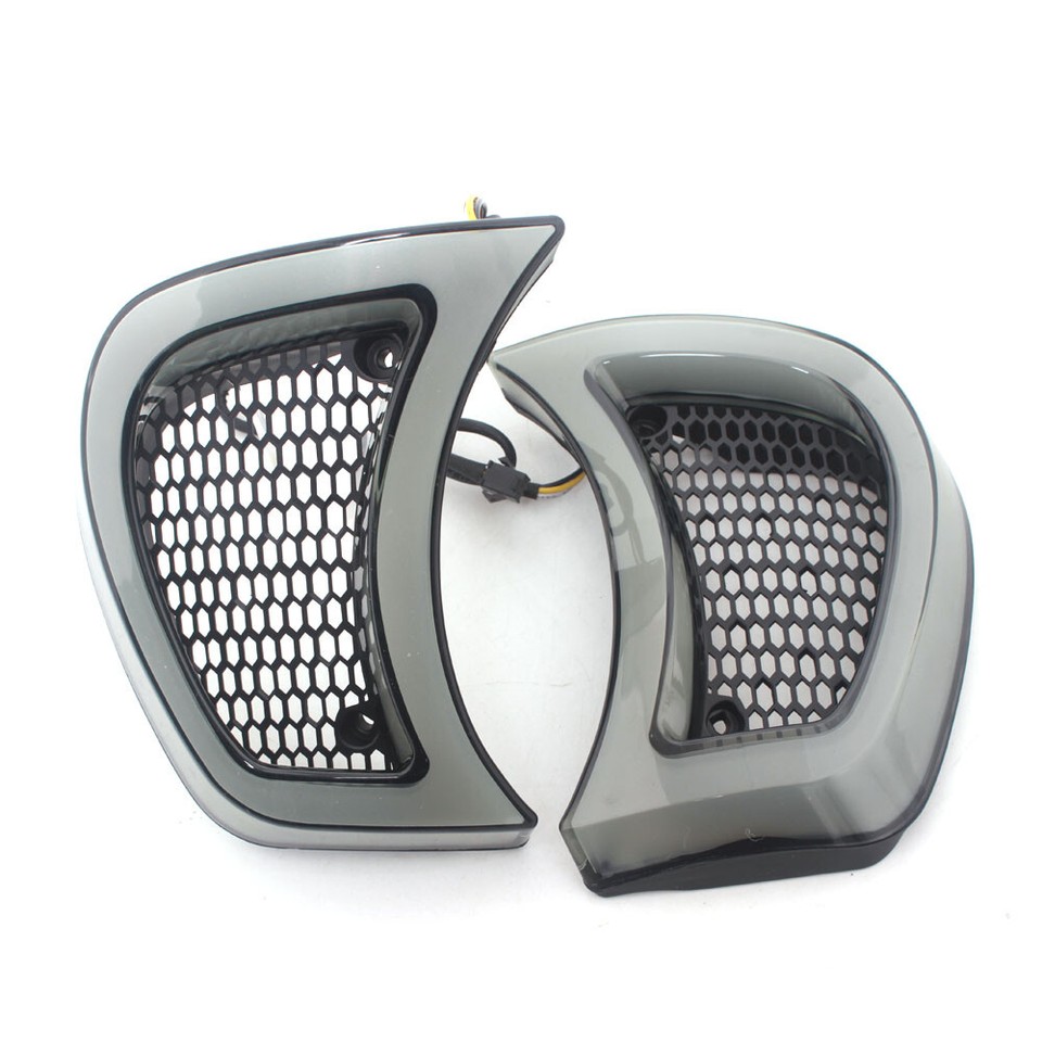 Motorcycle Headlight Vent Accent LED Light Fit For Harley Road Glides ...
