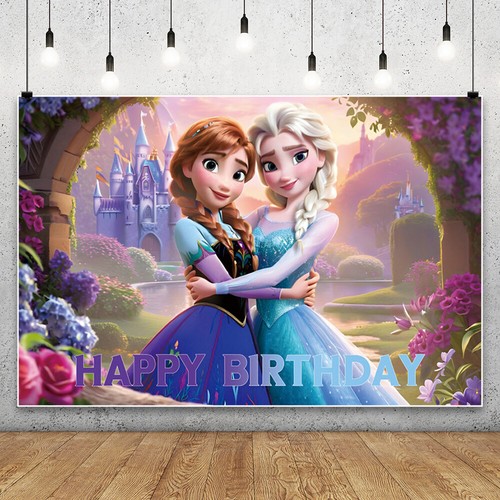 Frozen Backdrop Princess Photography Elsa Birthday Party Girls Photo ...