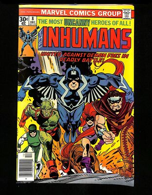 Inhumans #8 Gil Kane Cover Black Bolt! Marvel 1976 | eBay