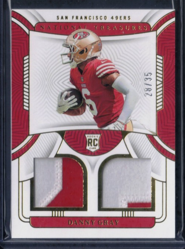 2022 Panini National Treasures Rookie Dual Materials Gold Danny Gray #d ...