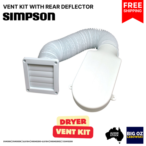 Vent Kit with Rear Deflector for Simpson 39S512E Dryer–Free Postage ...