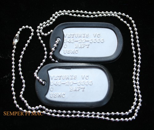 AUTHENTIC CUSTOM 2 DOG TAGs US NAVY 1 NECKLACE USN USS OFFICER CHIEF ...