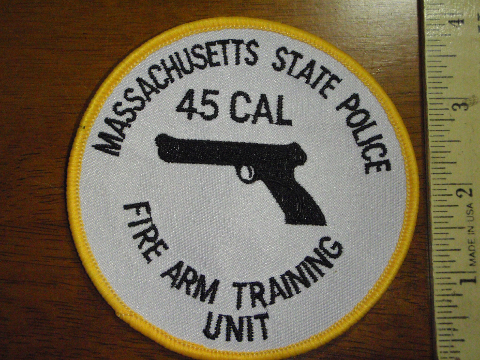 massachusetts state police massachusetts 45 CAL FIREARMS PATCH | eBay