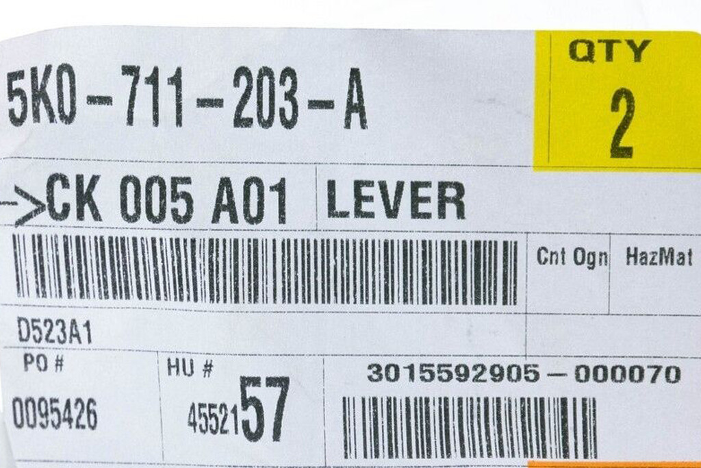 OEM NEW VW Volkswagen MQ250 Transmission Shifter Relay Lever Jetta Golf ...