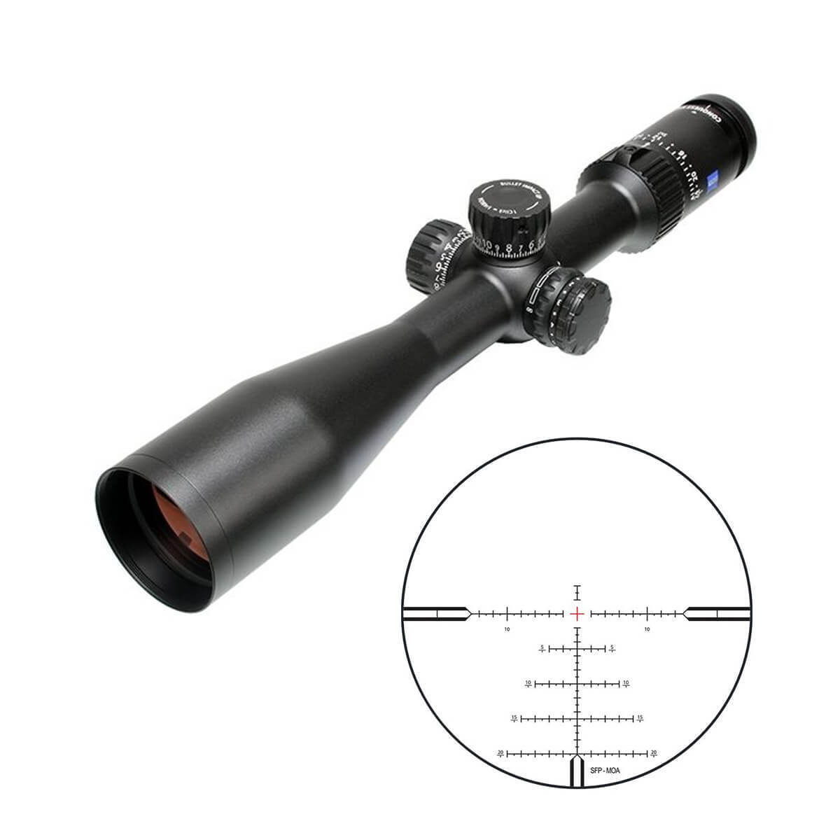 Zeiss Conquest V4 6-24x50 ZBi #68 Illum Locking Wind SFP Scope 522955 ...