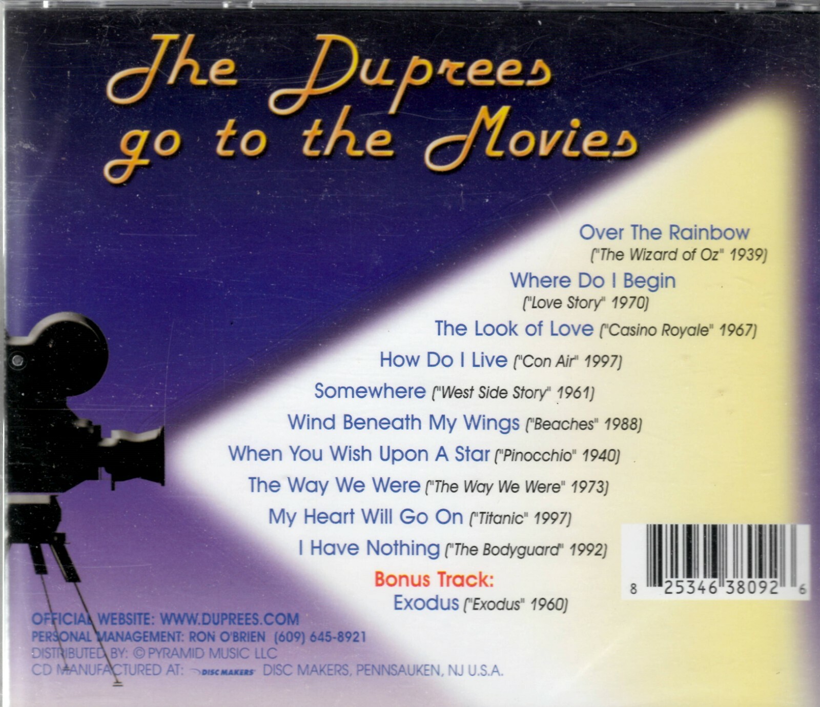 Duprees Go to the Movies by Duprees (CD, 2017) for sale online | eBay