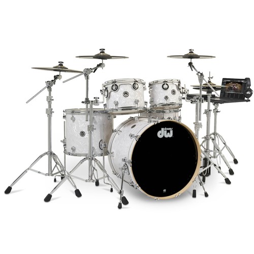 DWe 5-Piece White Marine Pearl Drum Set Bundle - Demo Model | eBay