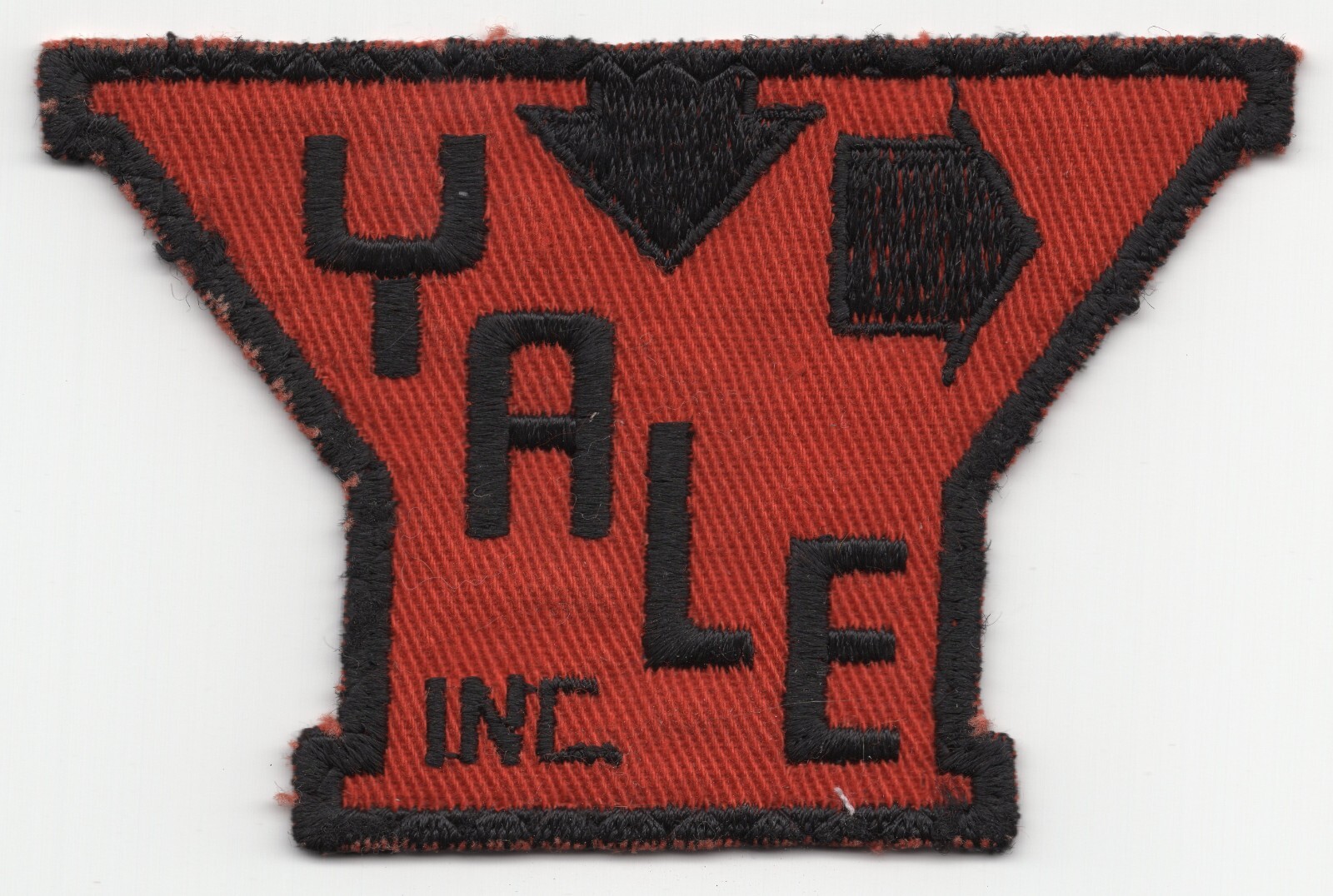 YALE, INC. Vintage Embroidered Patch Red Field w/ Black Lettering | eBay