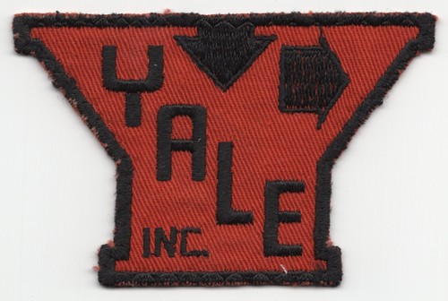 YALE, INC. embroidered patch Red Field with Black Lettering | eBay