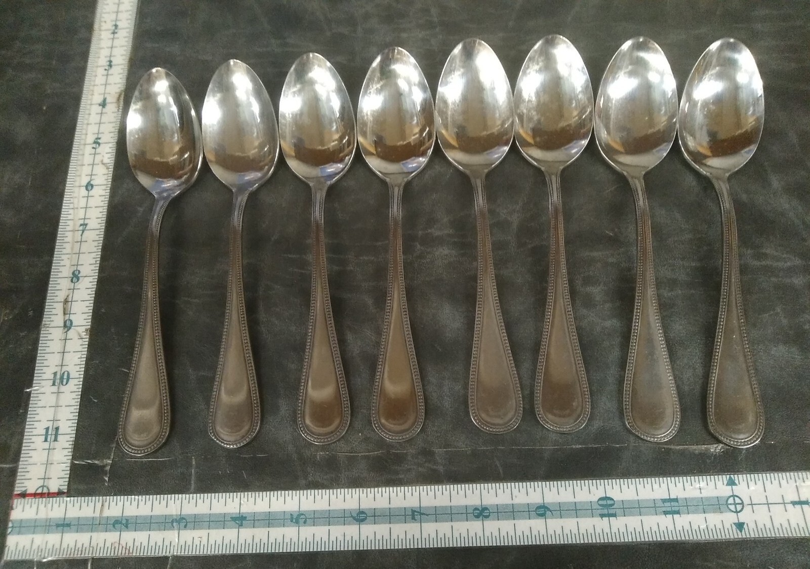 Reed & Barton DICKENS table spoons Rebacraft Beaded Stainless Japan 7 1 ...