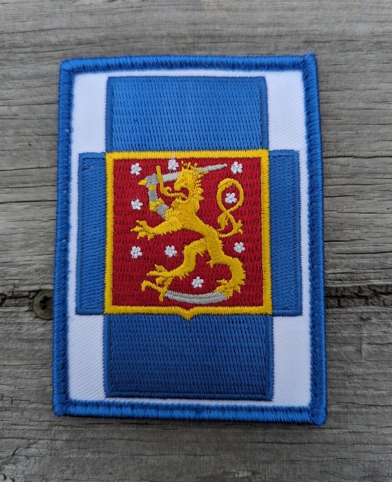 Finnish Coat of Arms Hook and Loop Morale Style Patch 1920 Flag | eBay