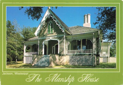 Postcard MS Jackson Manship House Museum Gothic Revival Lace Ornamental ...